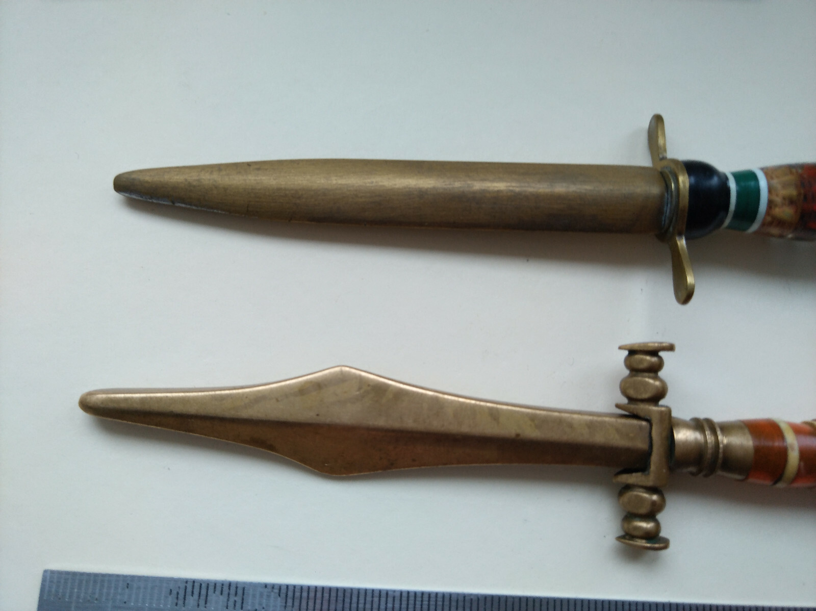 2 Vintage Handmade Pen Dagger Knife Prison Brass USSR | eBay