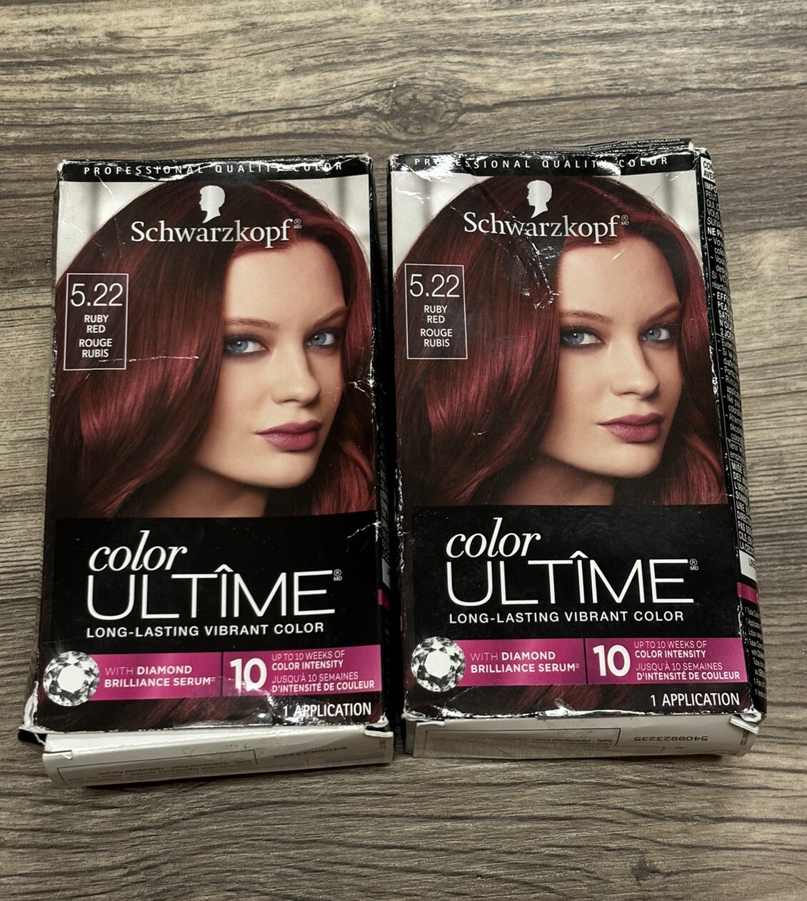 Schwarzkopf Color Ultime Permanent Hair Color Cream, 5.22 Ruby Red Lot ...