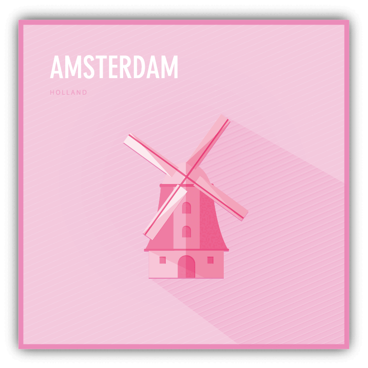 Mill Amsterdam Netherlands Travel Car Bumper Sticker Decal | eBay
