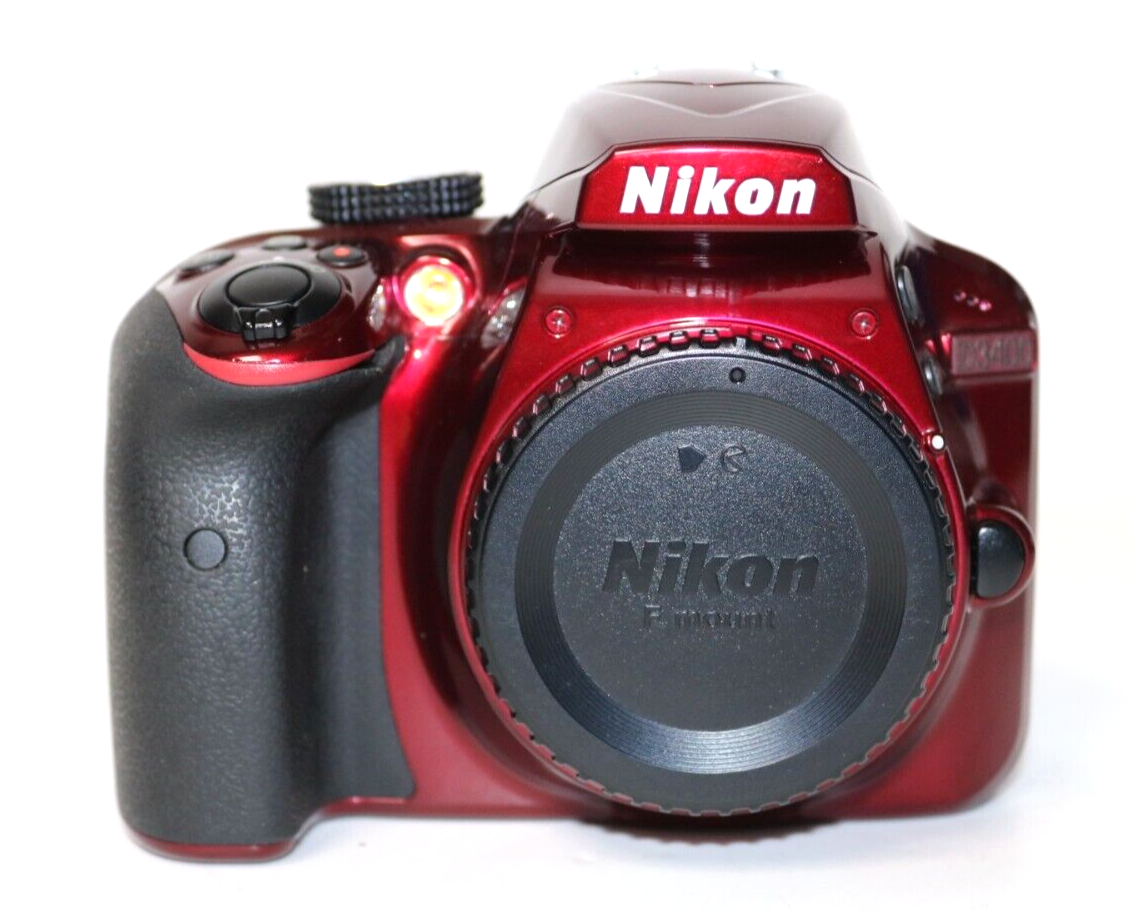 Nikon D D3400 24.2MP Digital SLR Camera - Red (Kit w/ AF-P DX 18-55mm ...