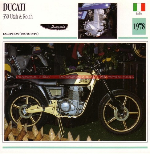 DUCATI 350 Utah & Rolah 1978 : Fiche Moto #001709 | eBay