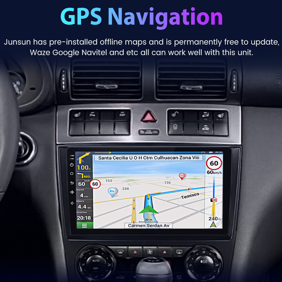 DAB+ For Mercedes Benz W203 W209 GPS 9" Android 13 Radio Car Stereo ...