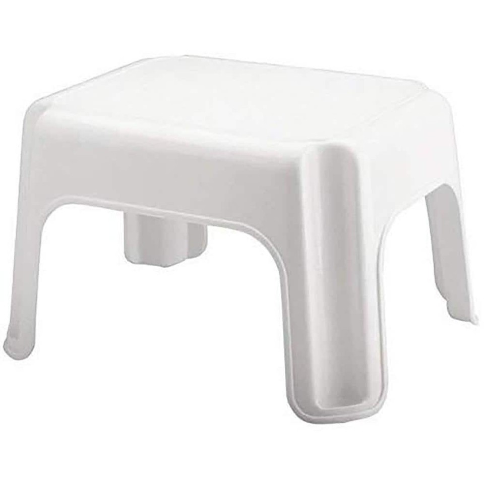 Durable Plastic 1-Step Stool with 300 lbs. Weight Capacity, 0 ft. Reach ...