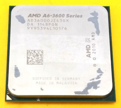 ⭐️⭐️⭐️⭐️⭐️ CPU Processor AMD A6-3600 AD36000JZ43GX 2.1GHz | eBay