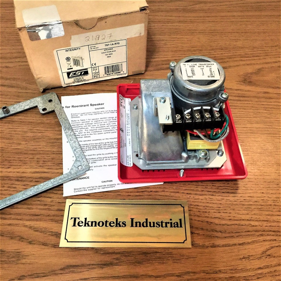 EDWARD SYSTEMS / EST 757-1A-R70 70V RMS ALARM SPEAKER | eBay