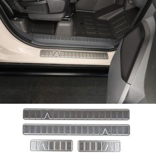 Silver Steel Car Inner Door Sill Plate Protector Trim Kit For Ineos ...