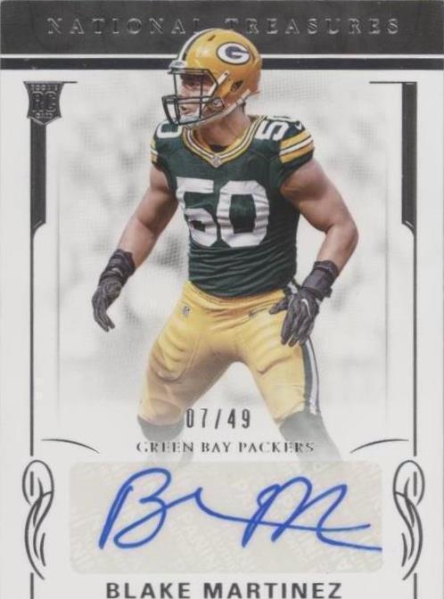2016 Panini National Treasures - Rookie Signatures Blake Martinez #162 ...