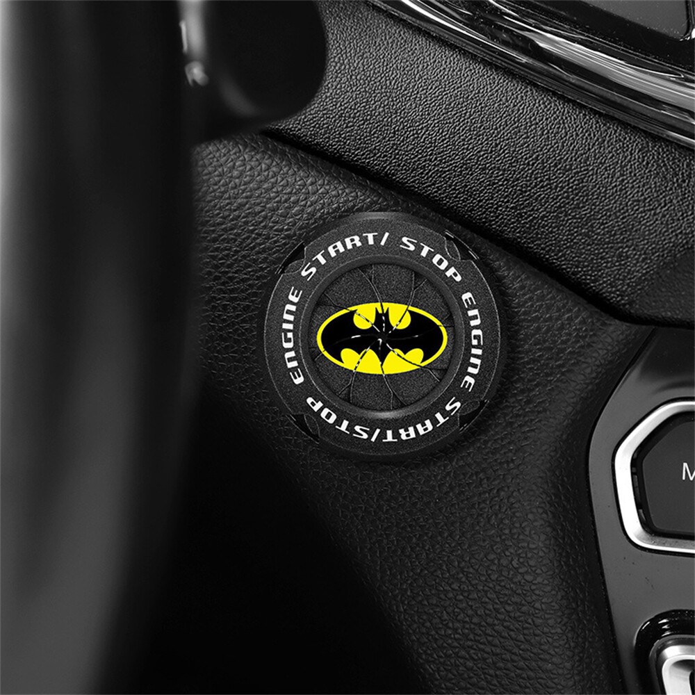 Black Batman Bat Car Engine Ignition Start Stop Push Button Cap Switch ...