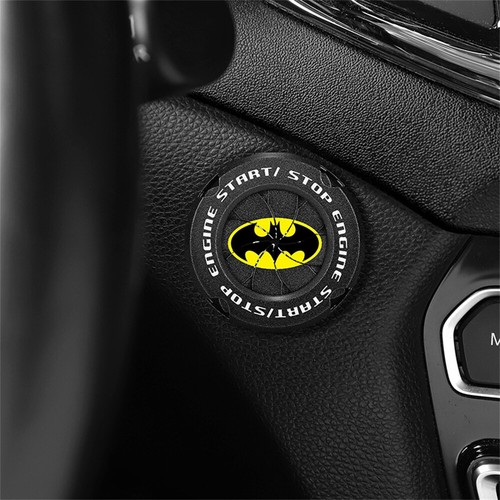 Black Batman Bat Car Engine Ignition Start Stop Push Button Cap Switch ...