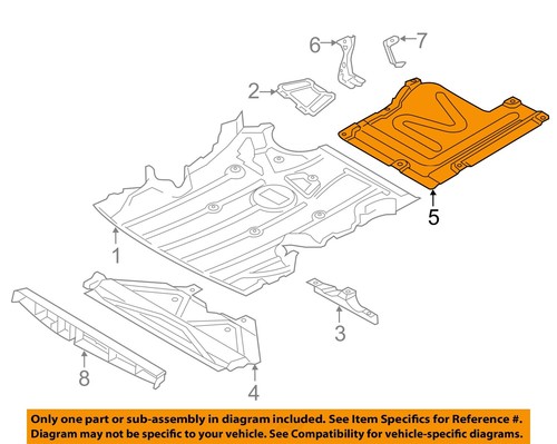 BMW OEM 07-13 328i Splash Shields-Center Shield 51757163562 | eBay