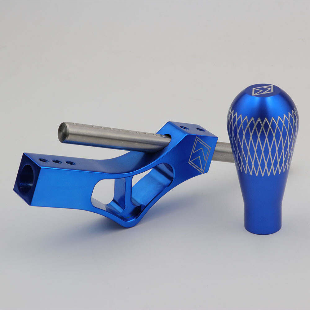 K-TUNED Blue Aluminum Gear Shift Knob + Extender Adjustable Shifter ...