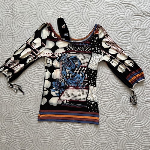 SAVE the QUEEN top blouse 3/4sleeve multicolor | eBay