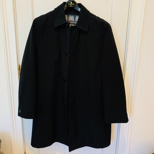 Reaction Kenneth Cole black Mid Length Rain Over Coat Jacket with ...
