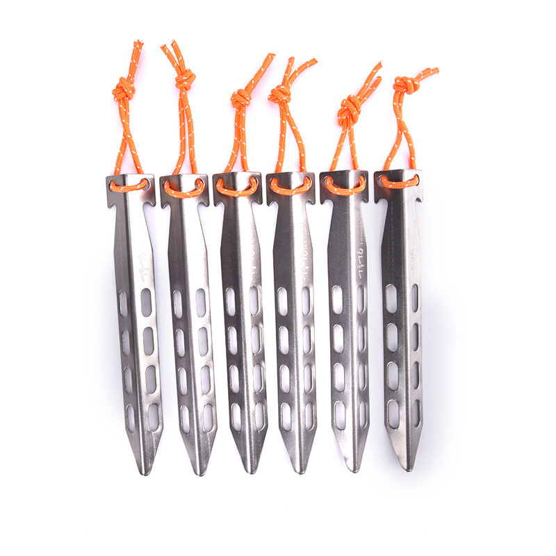 Titanium Tent Stakes Lightweight Snowfield V Shape Metal Not Rust Tent ...