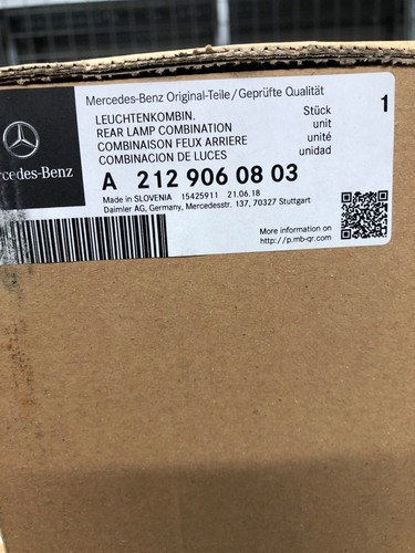 NEW Genuine Mercedes-Benz W212 E-Class RH Outer REAR Tail Lamp Unit ...