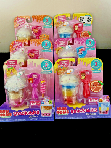 (6) Nun Noms Snackables Silly Shakes Toys Lot ***Cheapest on ebay*** BRAND NEW | eBay