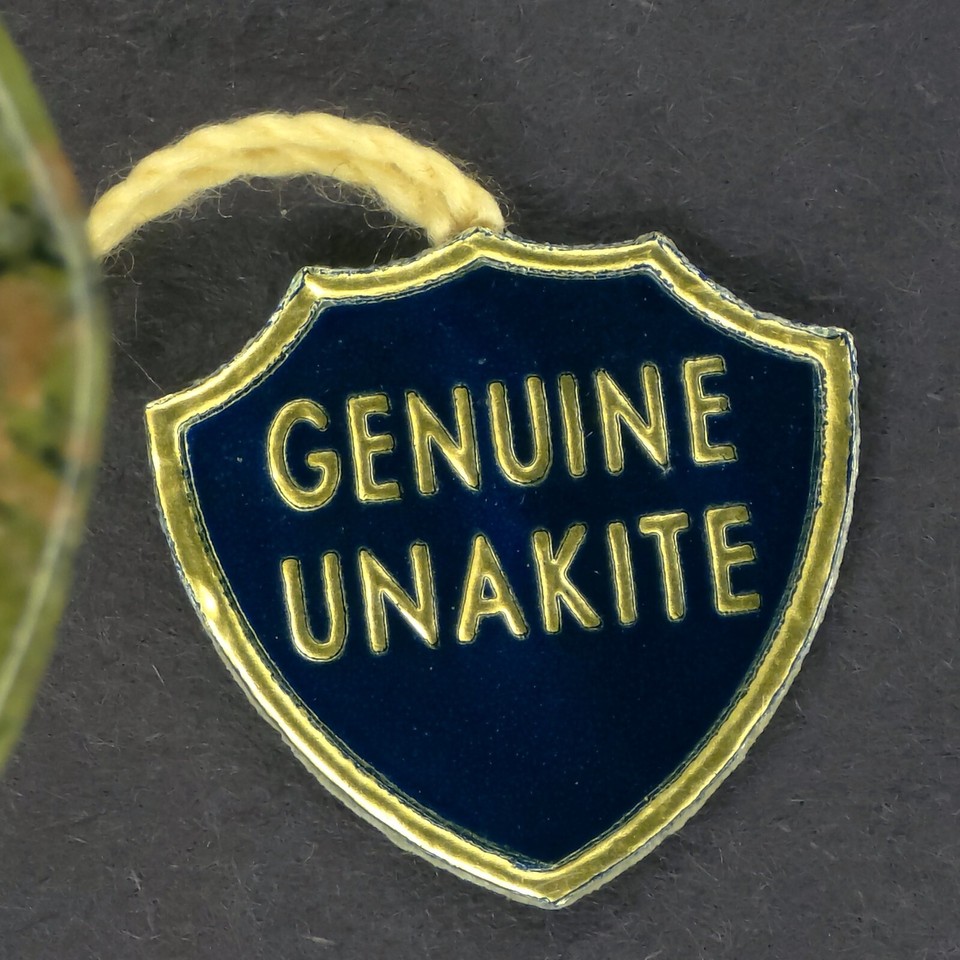 C1960s NOS Genuine Unakite Polished Natural Gemstone Cufflink Green ...