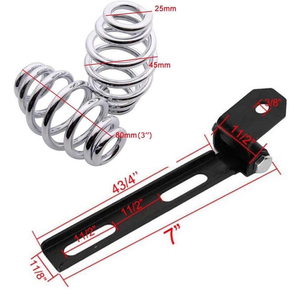 Motorcycle 3'' Spring Solo Seat Saddle Base For Harley Sportster Bobber ...