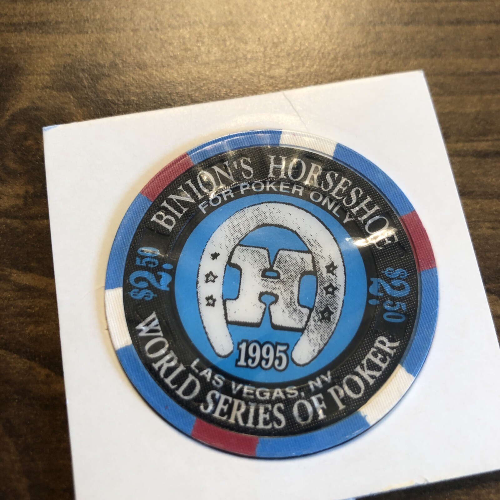 $2.50 binion's horseshoe russ hamilton poker las vegas casino chip ...
