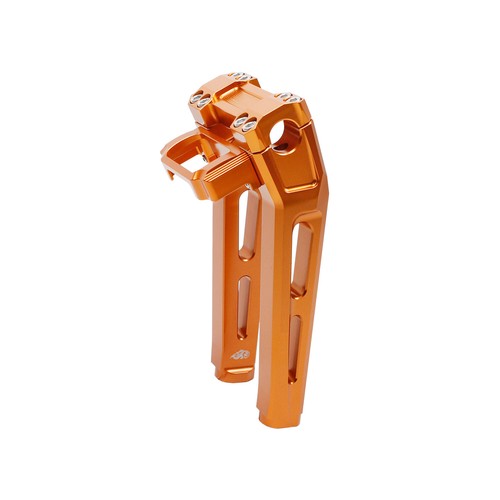 Orange 10" Tall Pullback Risers Kit for Harley Softail Dyna w/ 1.0 ...