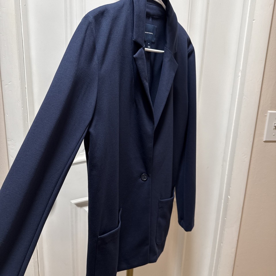Amazon Essentials Women’s Jacket Blazer Blue Size XS Button Pockets ...