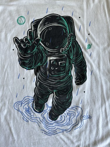 Into The AM Universal Love Astronaut T-Shirt Size Large Outer Space ...