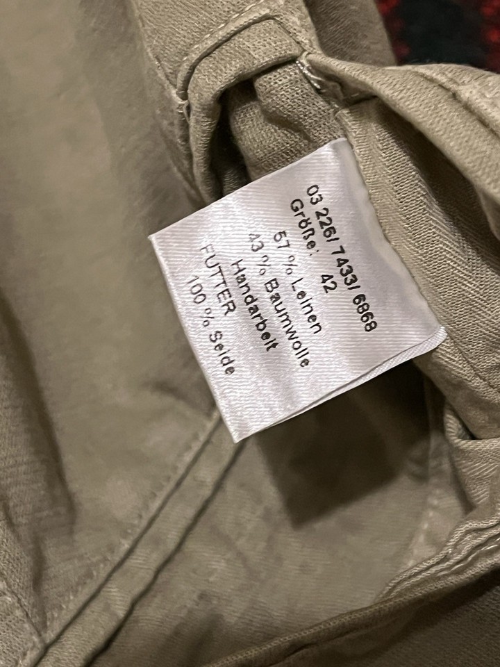 Gössl Trachten Jacket Size 40 L, Safari Military Style, Linen Silk ...