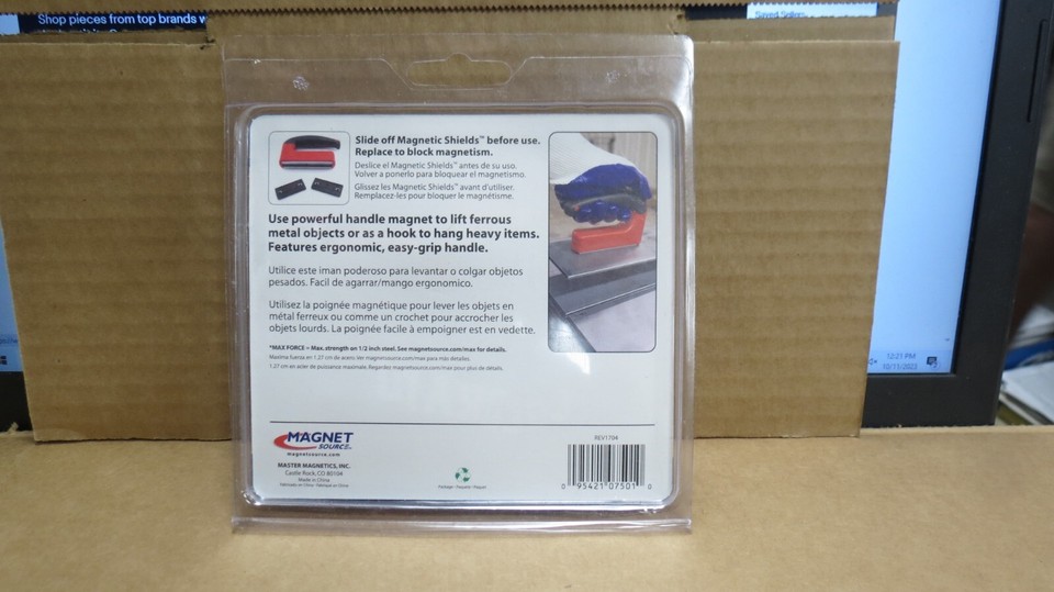 MAGNET SOURCE 07501 MAX FORCE 100 LBS HANDLE MAGNET NEW | eBay