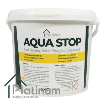Platinum Aqua Stop 5Kg Tub | Water Stop Plug & Leak Repair Putty Cement ...