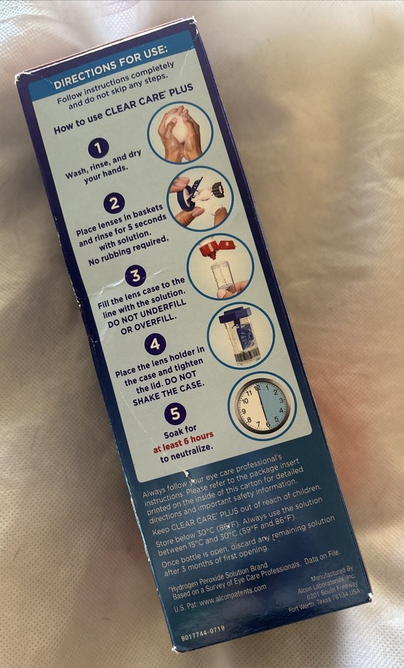 Alcon Clear Care HydraGlyde Triple Action Cleaning Contact Lenses ...