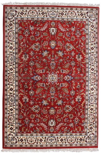 Oushak Parsian Red Living Room Carpet Hand-Knotted Wool Oriental Area ...
