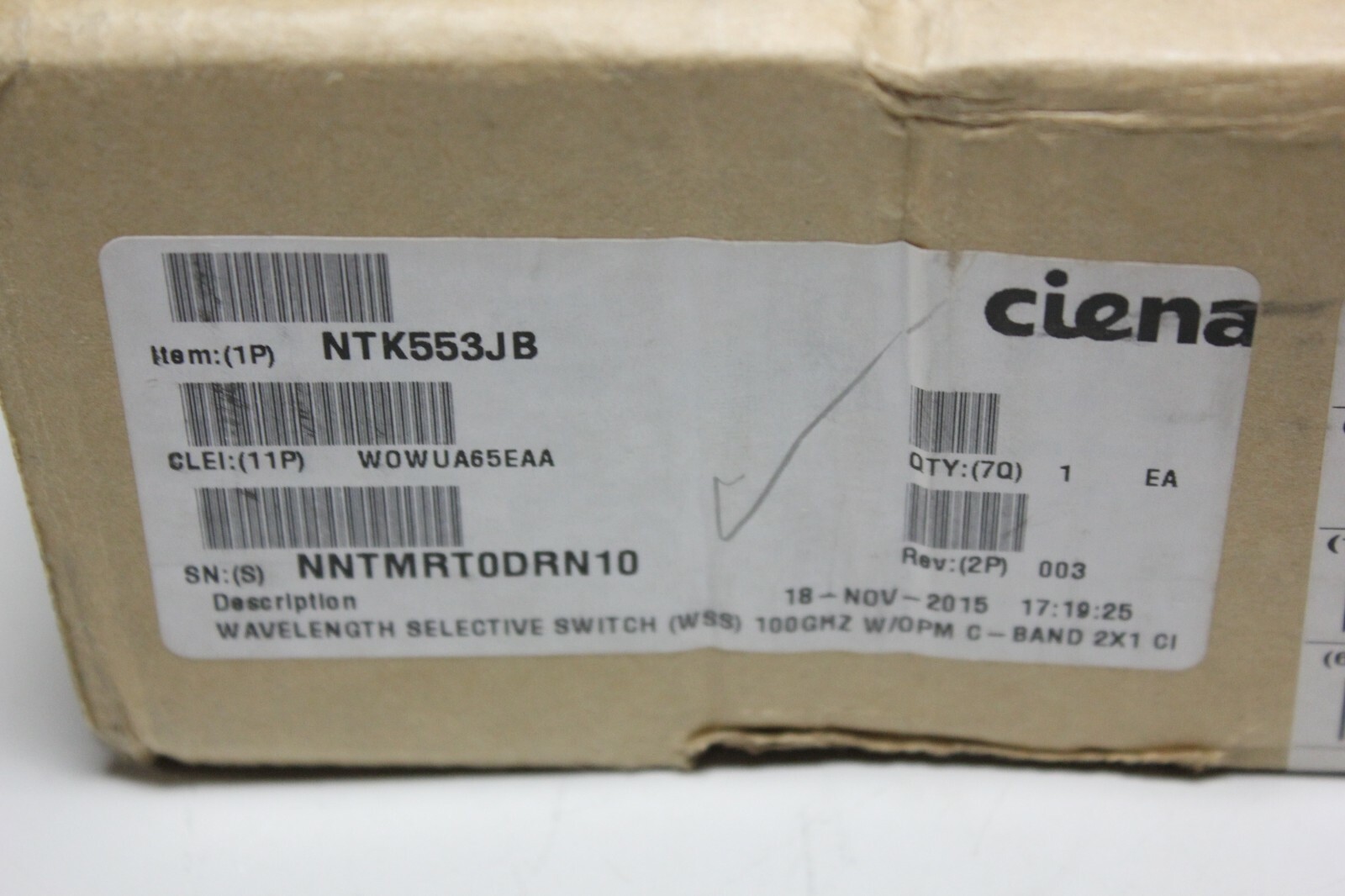 Ciena Wavelength Selective Switch Module Board 100GHZ NTK553JB ...