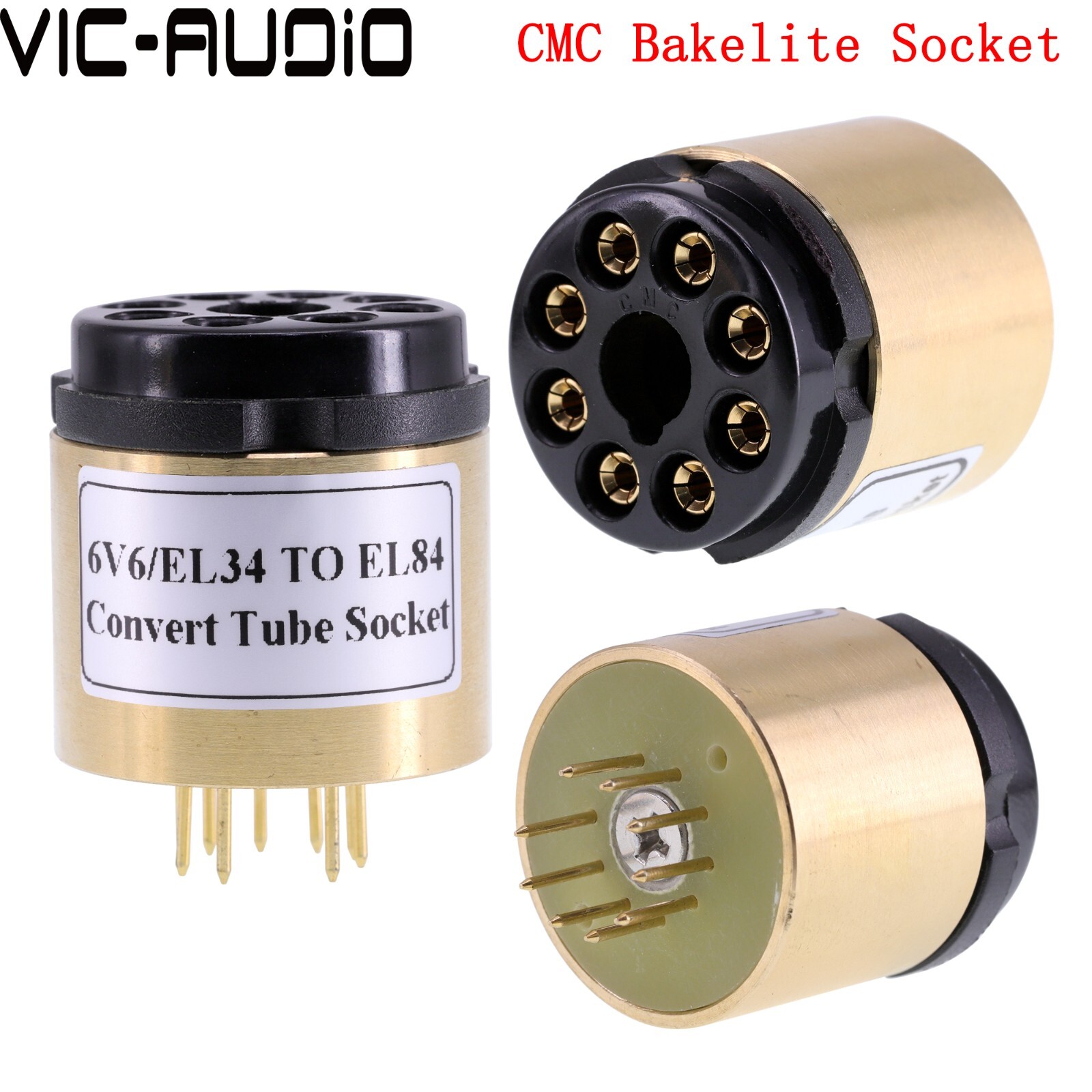 1PC 6L6 6V6 EL34 TO EL84 6BQ5 Convert Tube Socket Adapter Audio Vintage ...