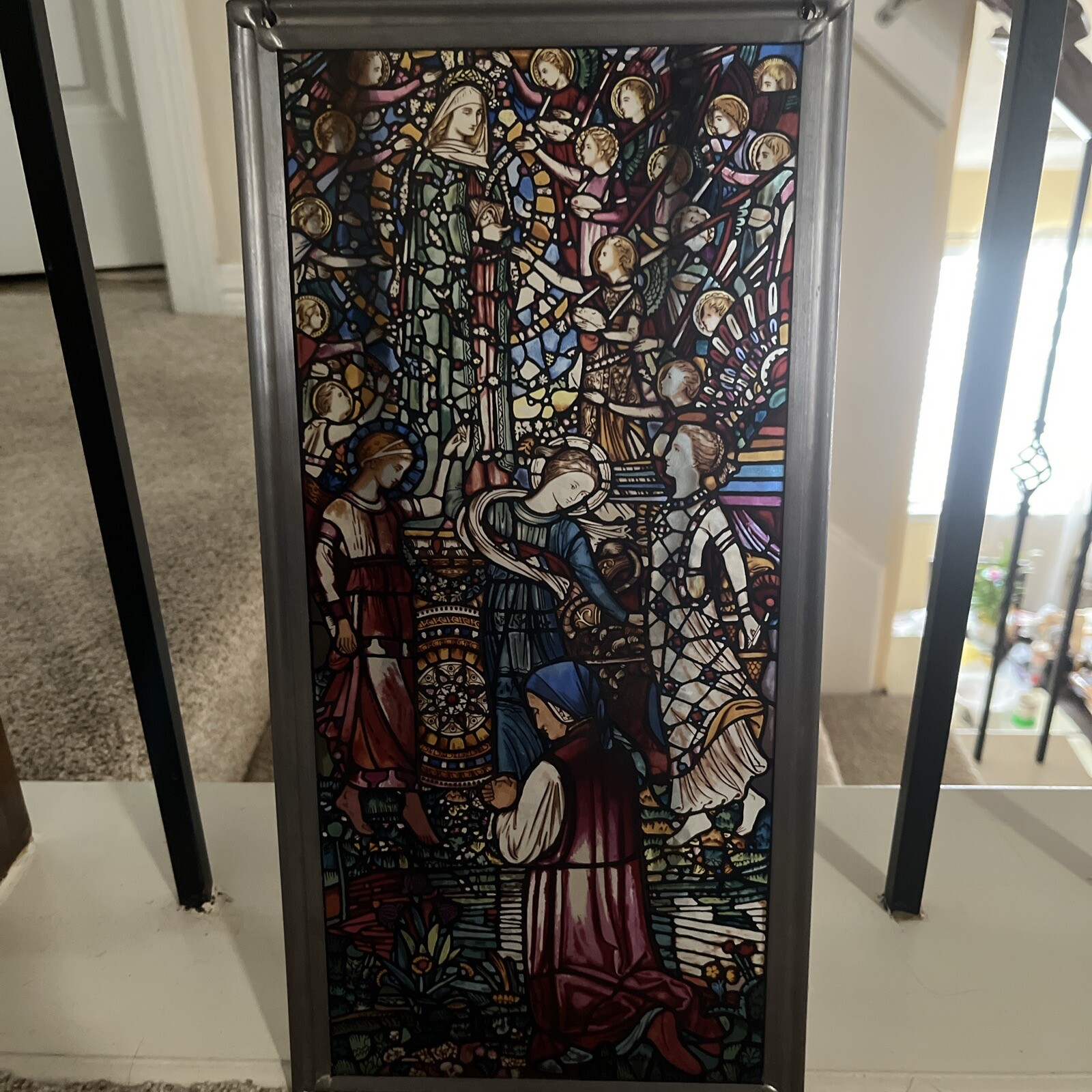 Vintage Sun Catcher Stained Glass Church Window Presentation Vision Of ...