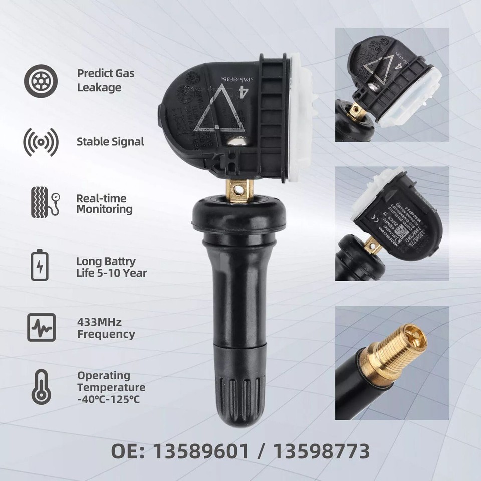 4Pcs Tire Air Pressure Sensor Tpms For Chevrolet Cruze Tahoe Silverado ...