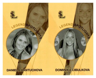 #UL2296 DANIELA HANTUCHOVA, DOMINIKA CIBULKOVA Uncut Spotlight Card Strip | eBay