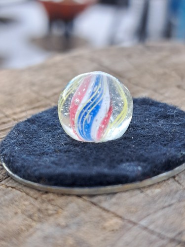 Antique German Handmade Solid Core Swirl Marble 4 Color With Yellow ...