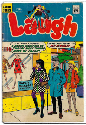 Laugh Comics #203 (Archie Series) Feb 1968, Mr. Lodge, Betty, Veronica ...