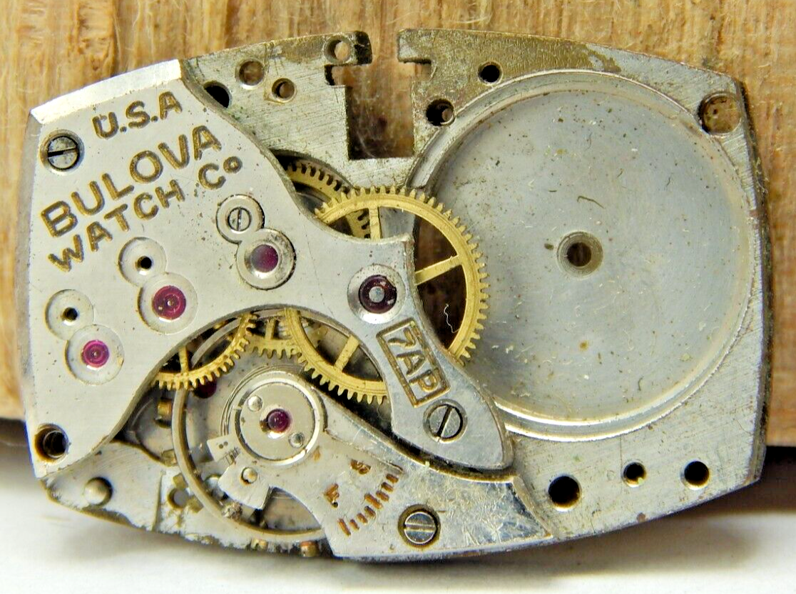 Vintage Bulova 7AP men's wrist watch movement USA made for parts or ...