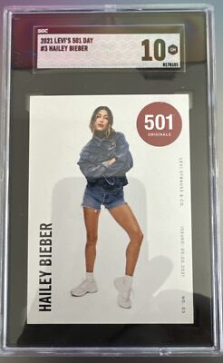 Hailey Bieber 2021 Levi’s 501 Day RC Rookie Card SGC 10 Gem Mint | eBay