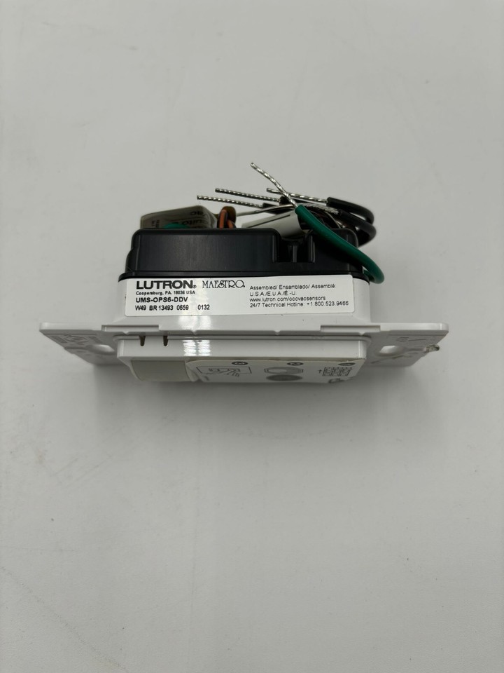 Qty 5 LUTRON MAESTRO U MS-PPS6-DDV-WH DUAL CIRCUIT OCCUPANCY SENSING ...