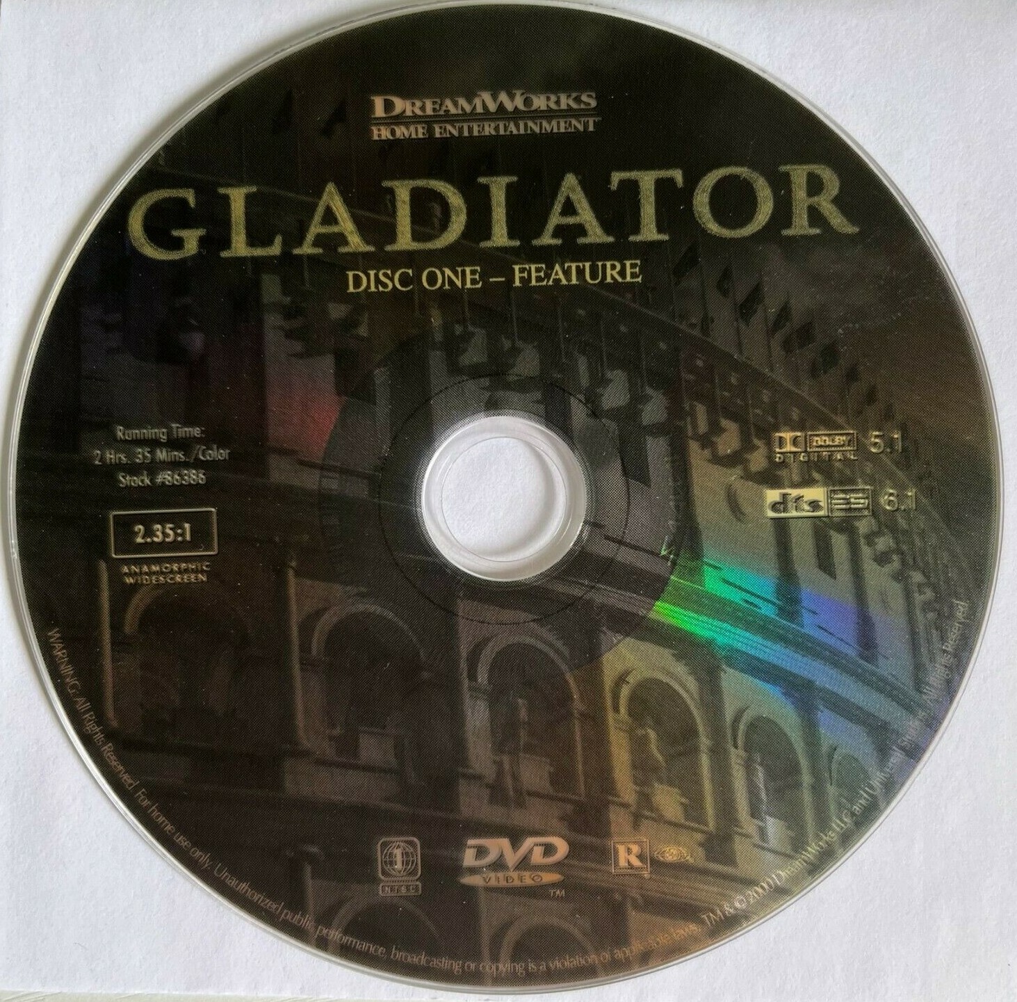 Gladiator Signature Selection Widescreen DISC ONE ONLY 667068720426| eBay