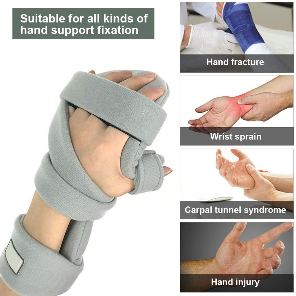 Resting Hand Splint Adjustable Stroke Hand Splint for Sprain Finger ...