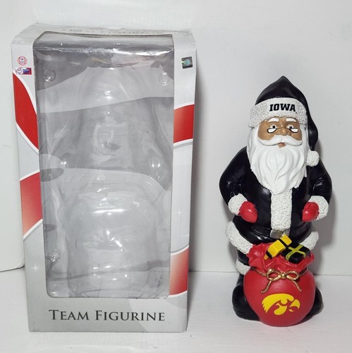 10.5 Inch Iowa Hawkeyes NCAA Santa Claus w/ Presents Christmas Figurine ...