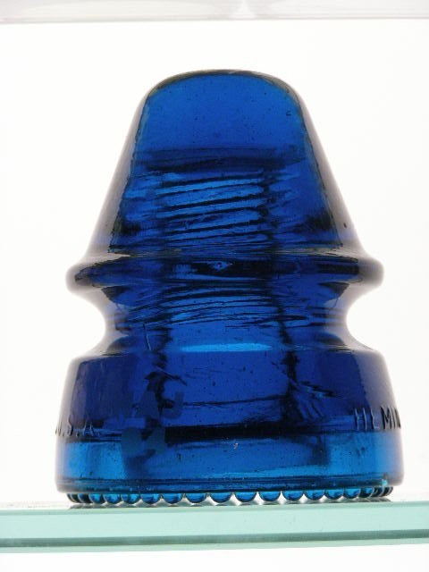 SI 162-3.875 Hemingray-19 NAJ 04 private issue turquoise blue glass ...