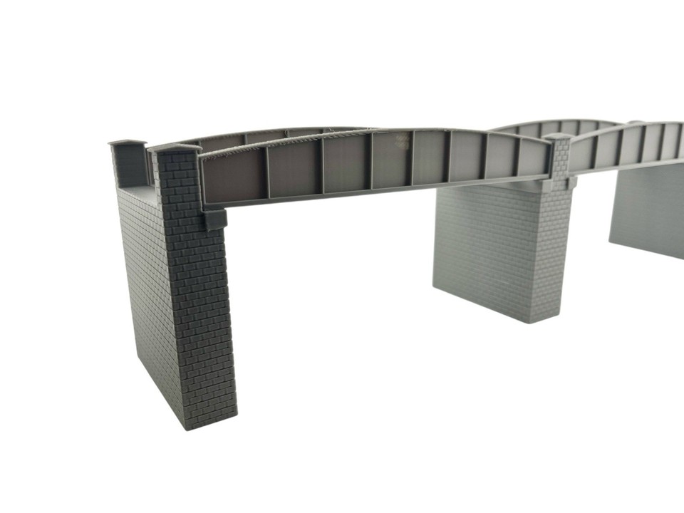O Gauge Twin Span Girder Bridge with Brick Piers – Model Railway Bridge ...