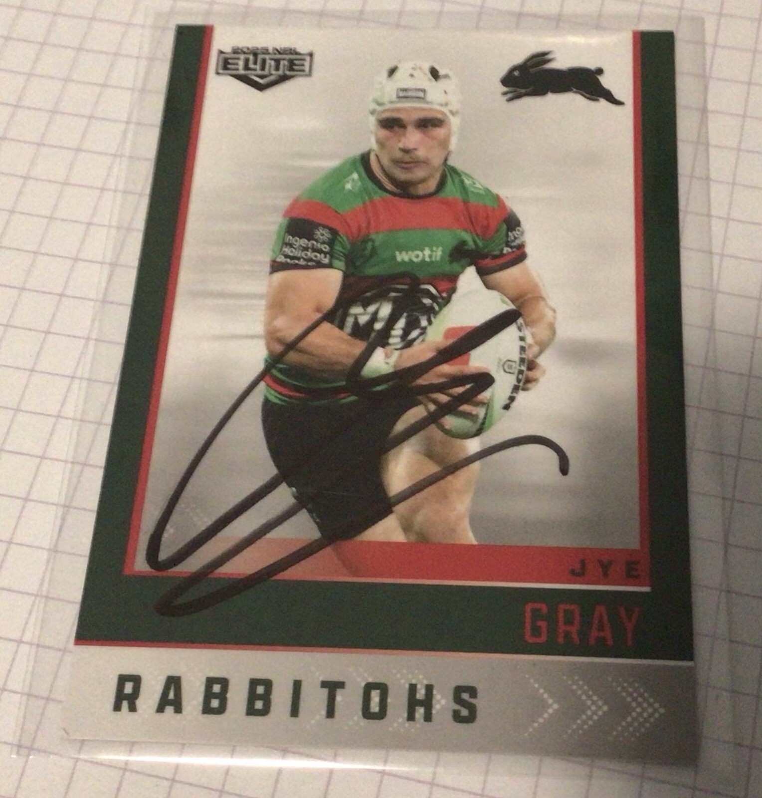 Jye Gray South Sydney Rabbitohs Signed Nrl Trading Card 2025 Elite ...