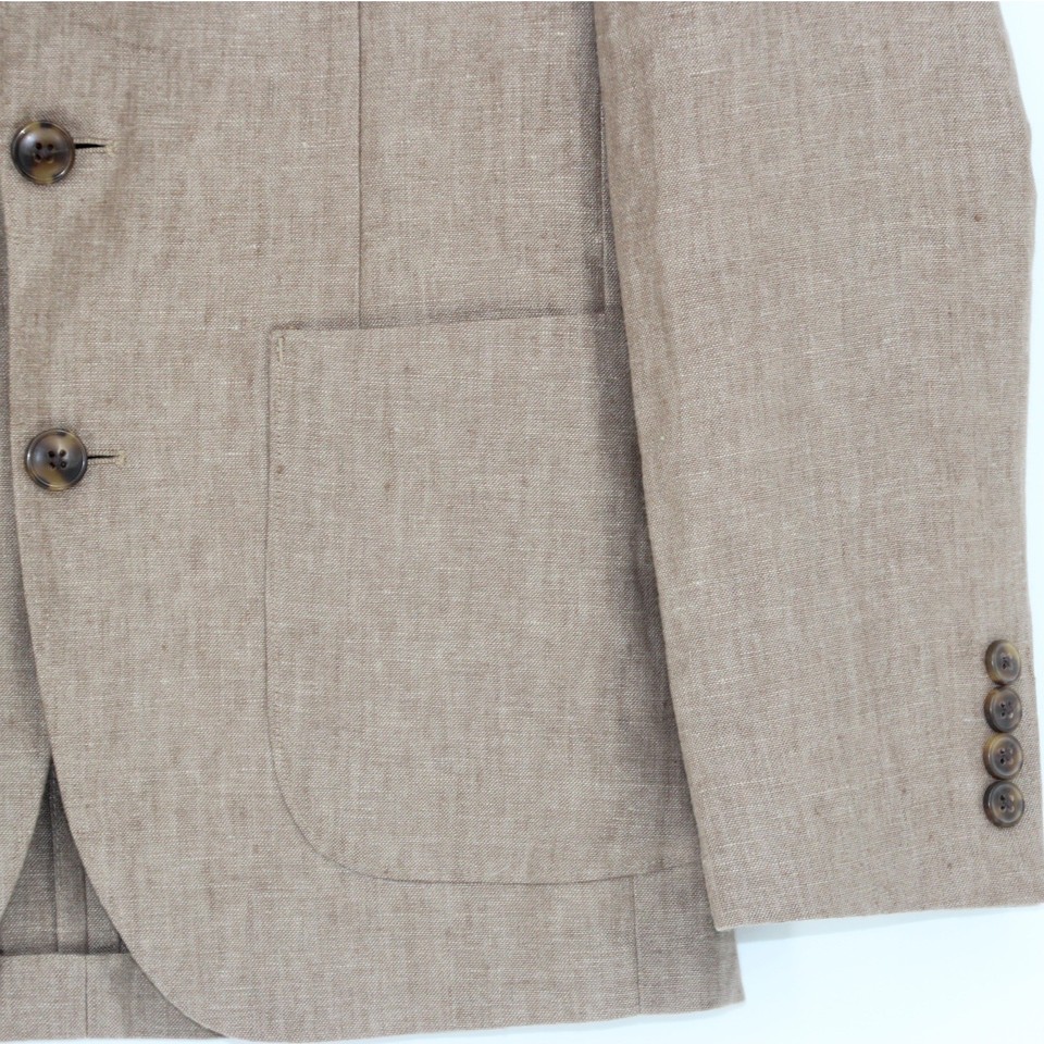 NWT J Crew Thompson Linen Blazer Mushroom Brown 2-Button Preppy Sport ...