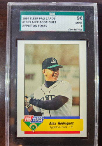 1994 Fleer Pro Cards Alex Rodriguez AROD #1063 RC Rookie card SGC 96 | eBay