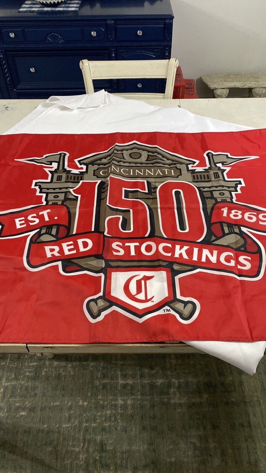 CINCINNATI REDS - MLB 150th Anniversary Red Stockings Flag | eBay